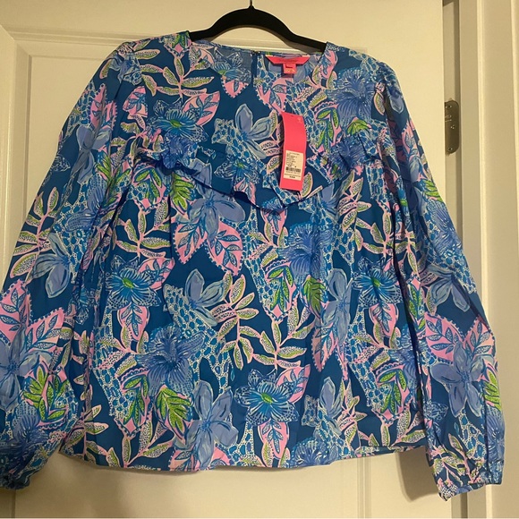 Lilly Pulitzer | Tops | Nwt Lilly Pulitzer Womens Medium Bernadette Top ...